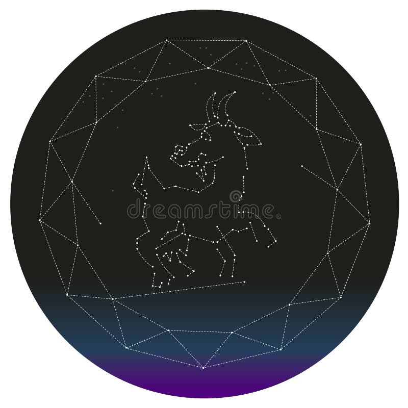 Constellation goats stock vector. Illustration of astronomy - 46666352