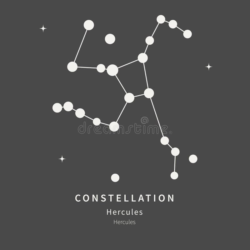 The Constellation of Hercules - Linear Icon. Vector Illustration of the ...