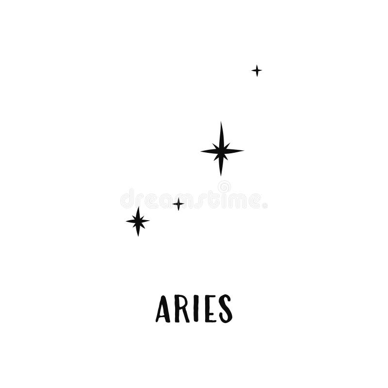 Constellation Horoscope. Aries Astronomical Star Constellation Stock ...