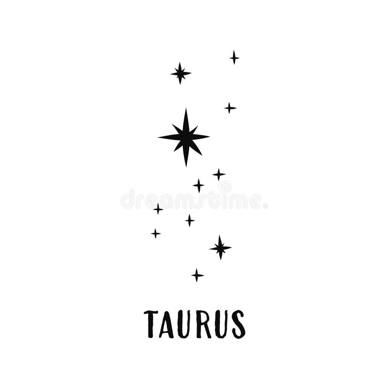Constellation Horoscope. Taurus Astronomical Star Constellation Stock ...