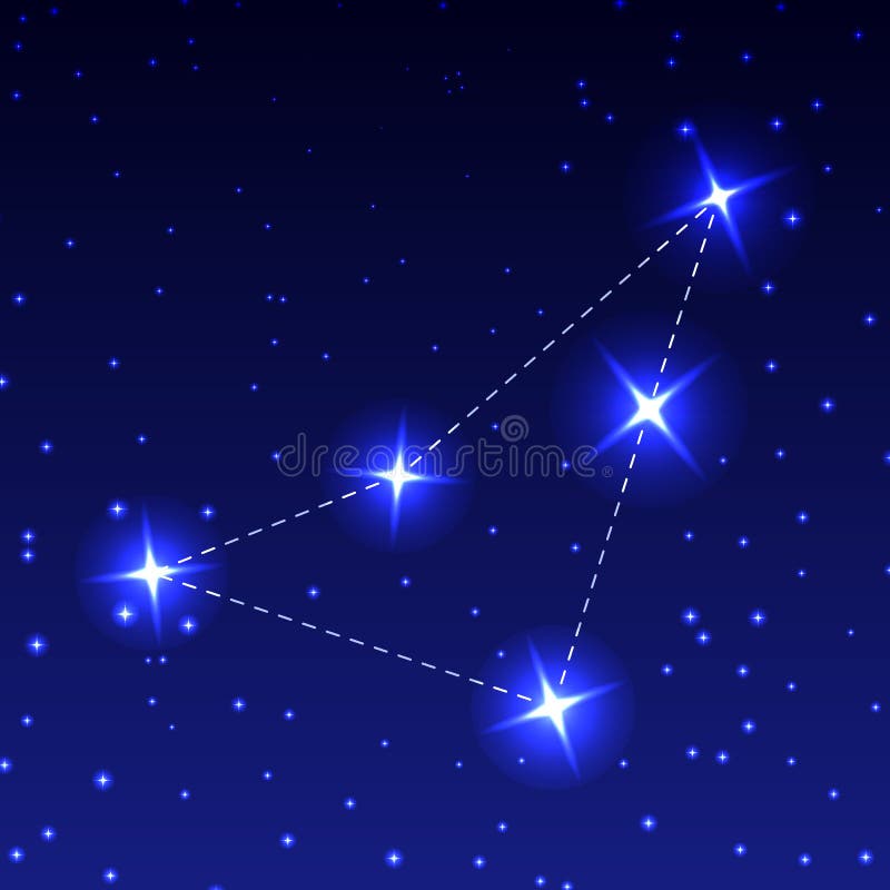 The Constellation of Indian in the Night Starry Sky. Vector ...