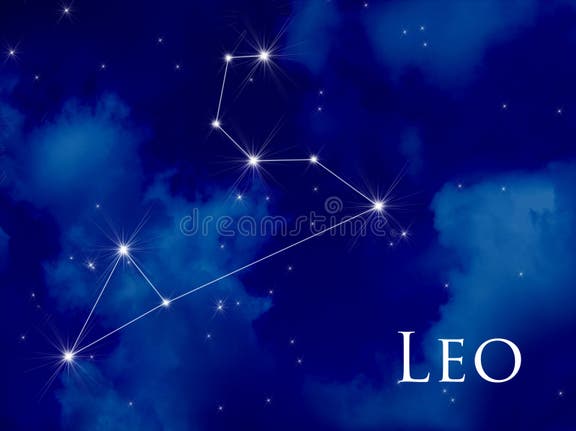 Constellation Leo stock illustration. Illustration of decorative - 4924693