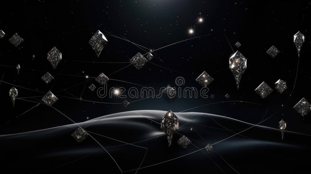 Constellation-Like Diamond Formation in Space. Diamond Clusters Forming ...