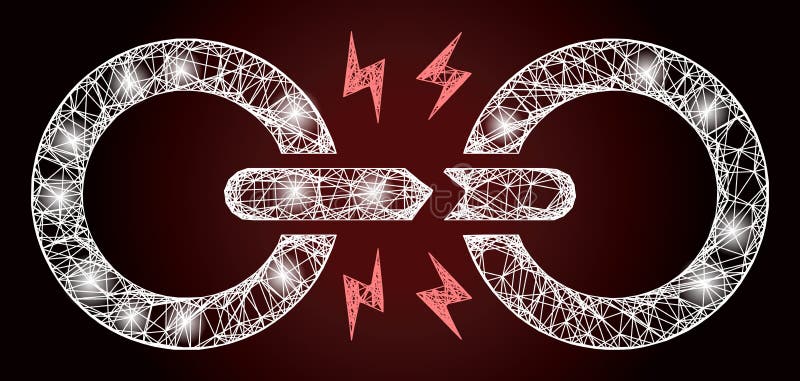 Constellation Linear Mesh Broken Chain Link with Light Spots Stock ...