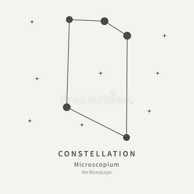 The Constellation of Microscopium. the Microscope - Linear Icon. Vector ...