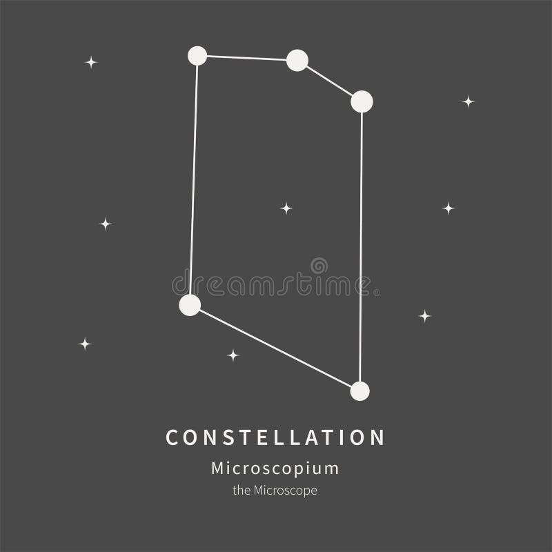 Constellation of Microscopium Stock Illustration - Illustration of ...