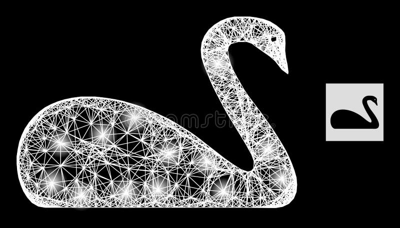Glossy Intersected Mesh Goose with Glare Spots Stock Vector ...