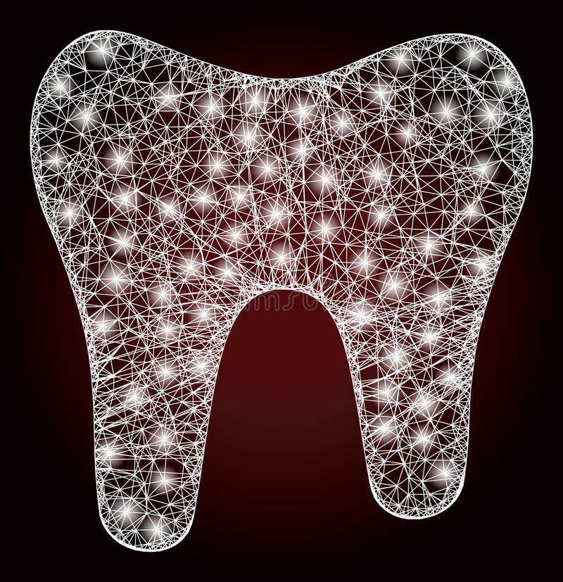 Constellation Network Mesh Tooth with Glare Spots Stock Vector ...