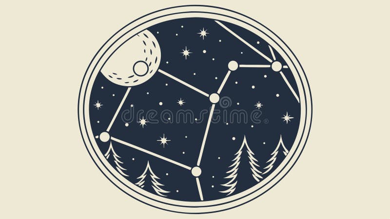 Constellation Night Sky Astronomy Space Stars, Vector Design Generative ...
