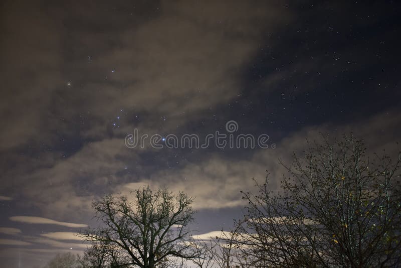 Constellation Orion stock photo. Image of outdoor, orion - 67709672