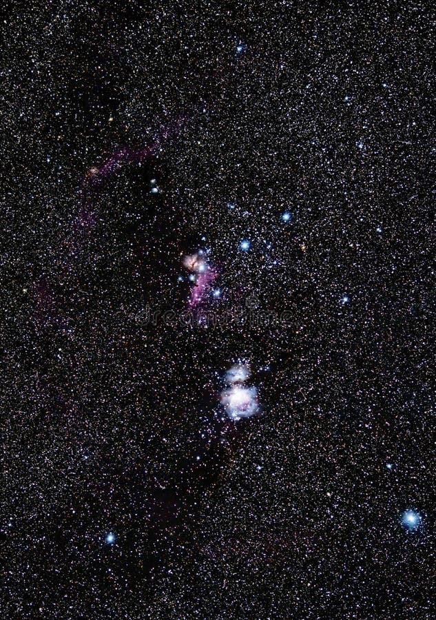 Constellation of Orion Showing M42 Stock Photo - Image of five ...