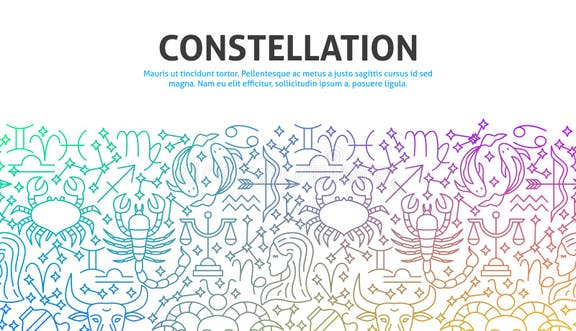 Constellation Outline Concept Stock Vector - Illustration of horoscope ...