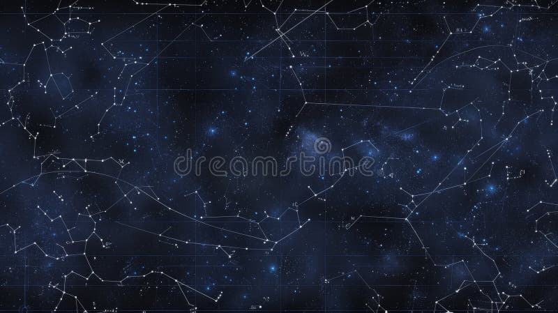 Constellation Patterns Outlined Against the Cosmic Abyss, Creating a ...