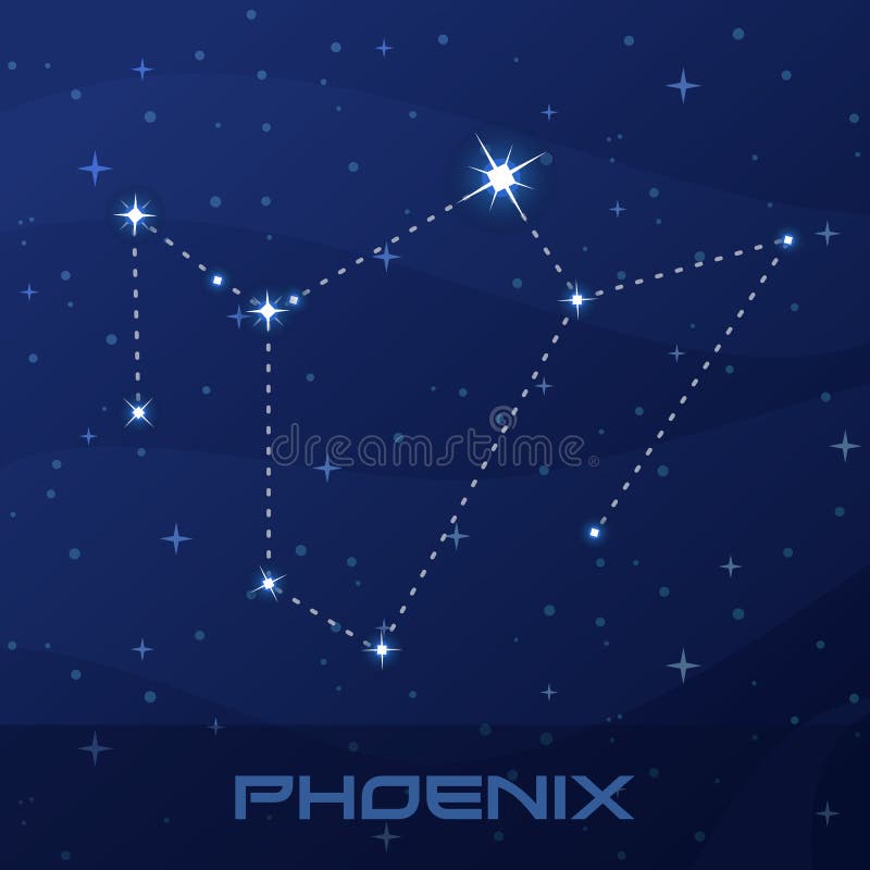 Phoenix constellation stock vector. Illustration of vector - 67415338