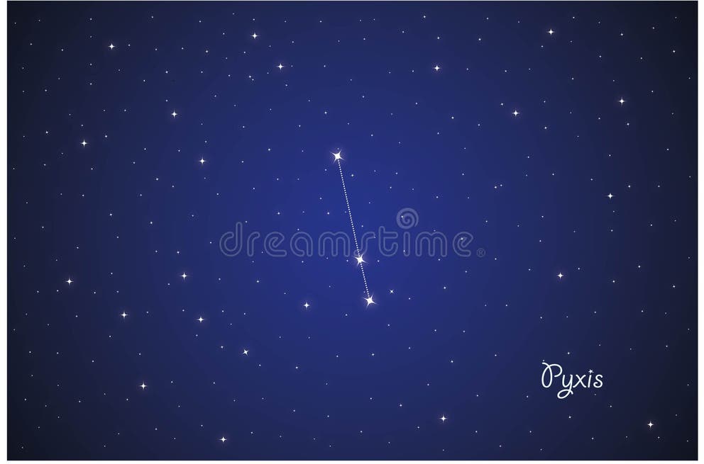 Constellation of Pyxis stock illustration. Illustration of design ...