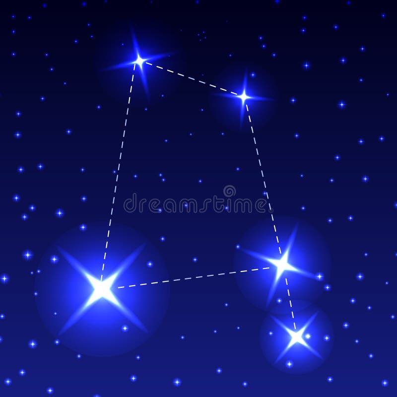 The Constellation Corvus Star In The Night Sky. Stock Vector ...