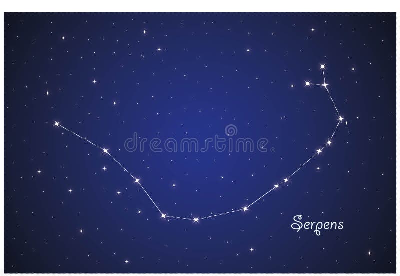 Constellation of Serpens stock illustration. Illustration of gowing ...