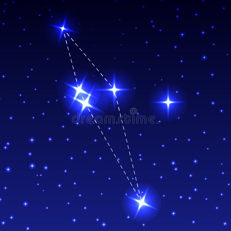 The Constellation of the Shield in the Night Starry Sky. Vector ...