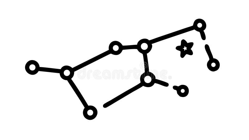 Constellation Star Map Icon, Astronomy and Celestial Navigation, Vector ...