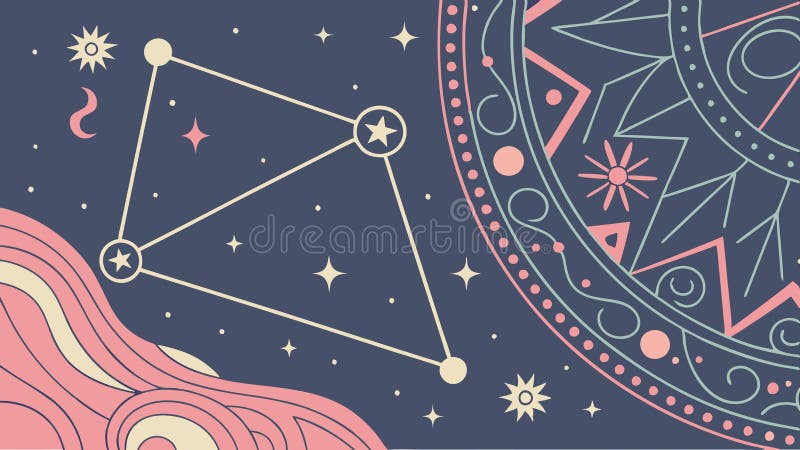 Constellation and Stars, Celestial Map, Astronomy Theme, Cosmic Wonder ...