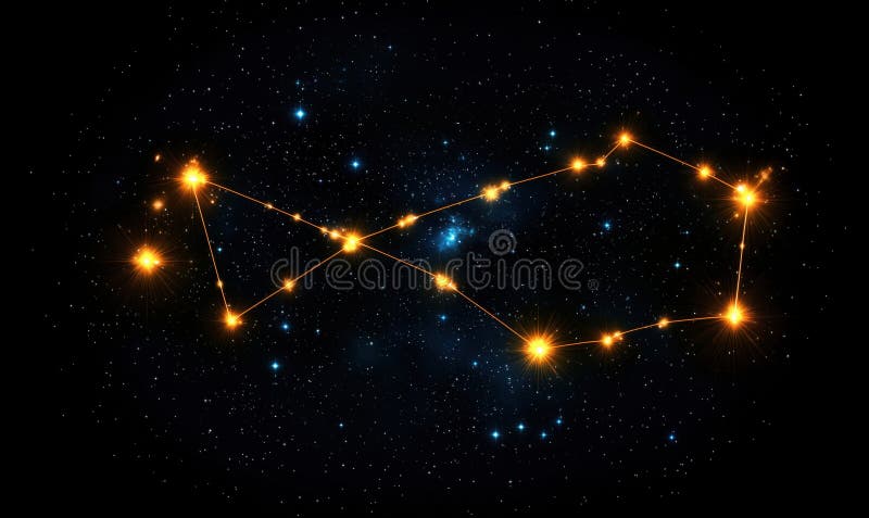 Constellation of Stars Forming Infinity Symbol in Night Sky with ...