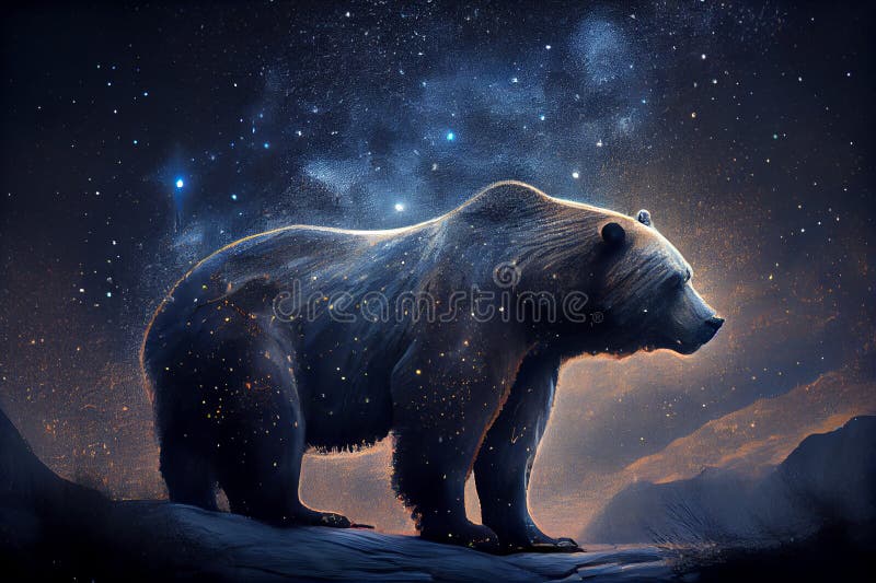 Constellation Ursa Major in the Starry Sky. AI Generated Stock ...