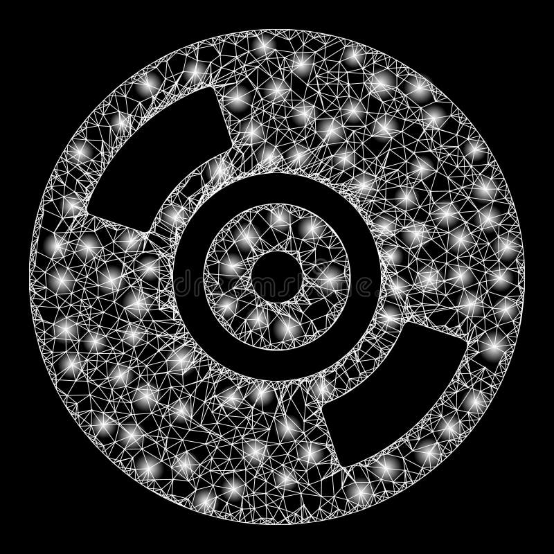 Glossy Network Mesh CD Disc with Lightspots Stock Vector - Illustration ...