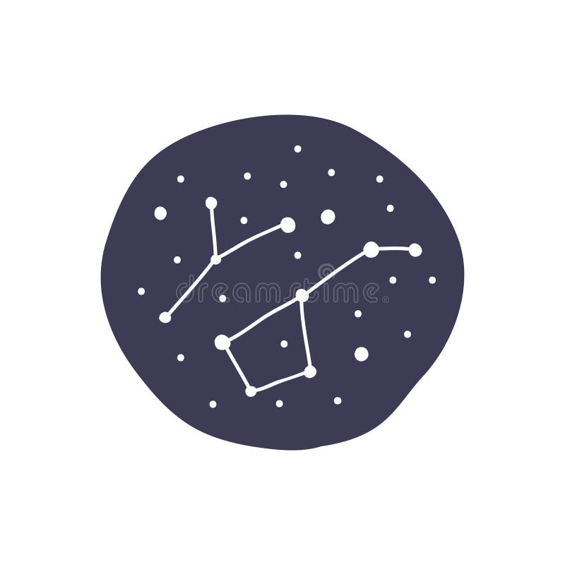 Constellations Doodle Icon, Vector Illustration Stock Illustration ...