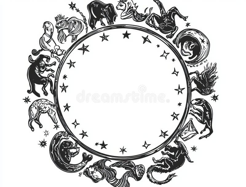 Constellations on the Zodiacal Wheel. Birth Chart, Horoscope and ...