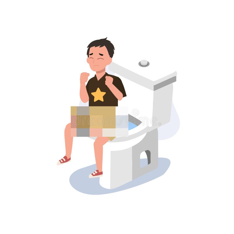 Constipation Ailment in Kids. Health Problem. Young Kid with ...