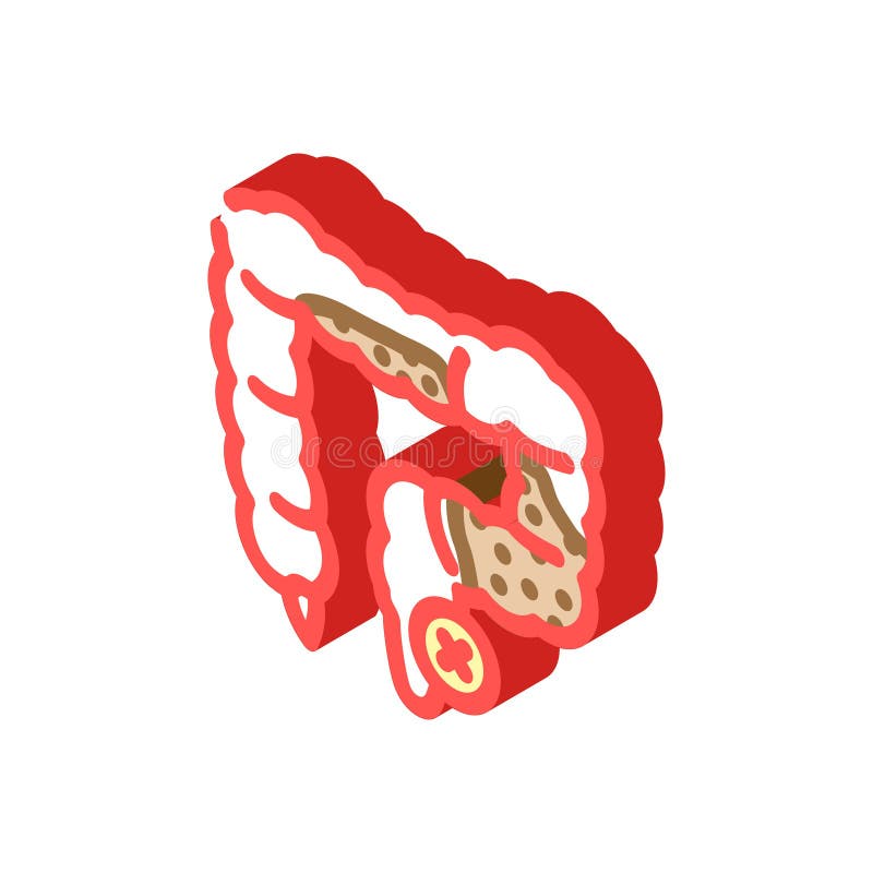 Constipation Treatment Isometric Icon Vector Illustration Stock ...