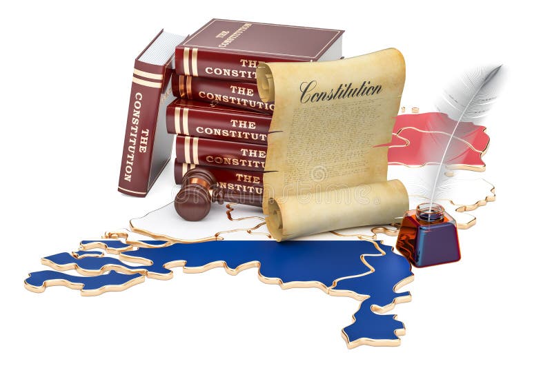Constitution of the Netherlands Concept, 3D Rendering Stock ...