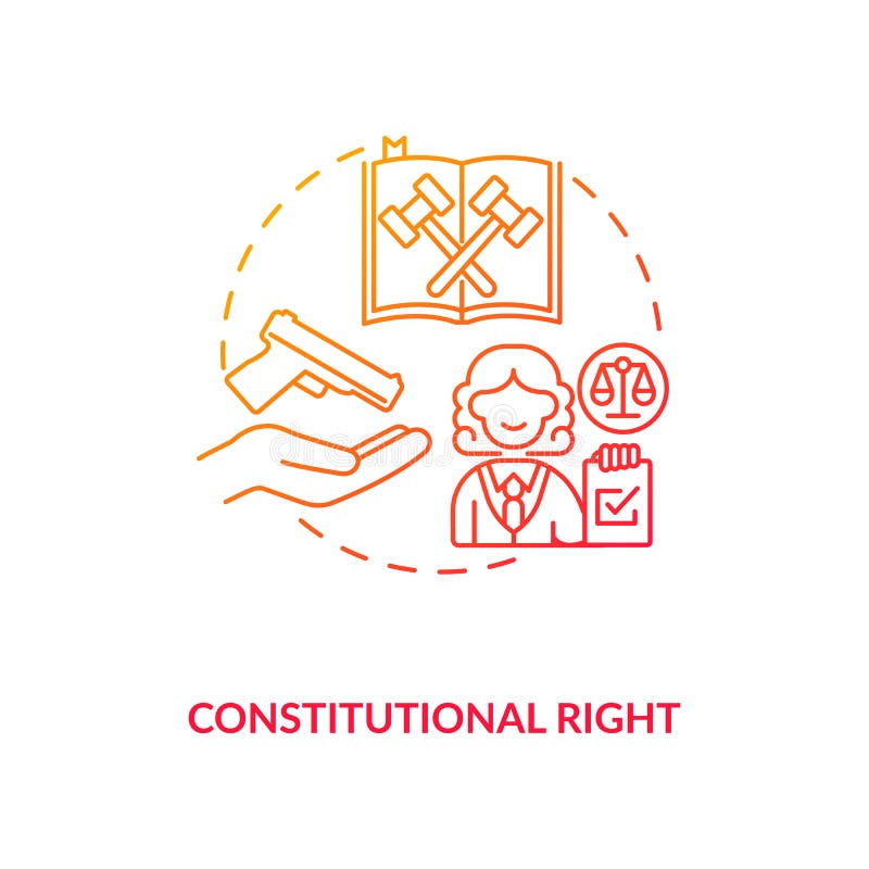 Constitutional Right Red Gradient Concept Icon Stock Illustration ...
