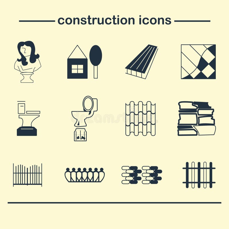 Constraction web icons set stock vector. Illustration of construction ...