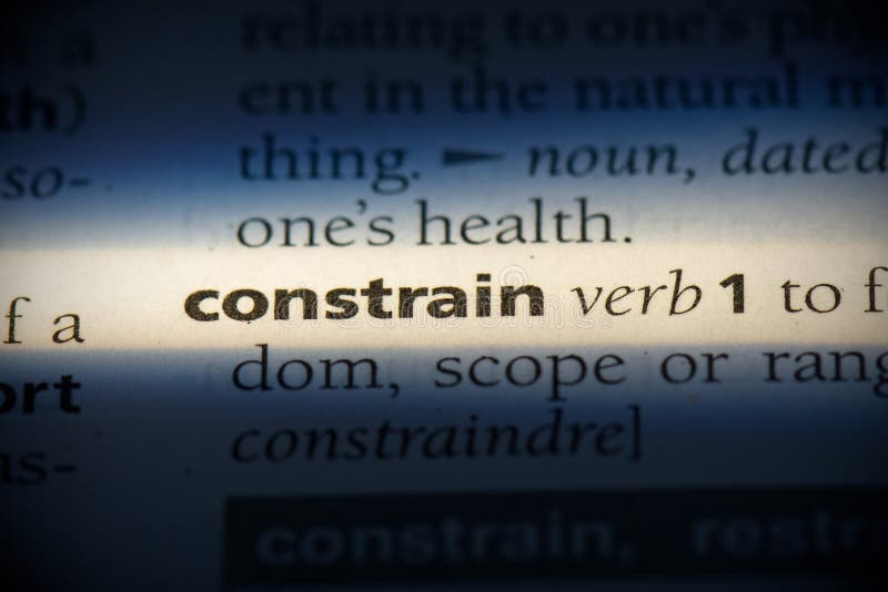 Constrain stock photo. Image of highlighted, linguistic - 161577334
