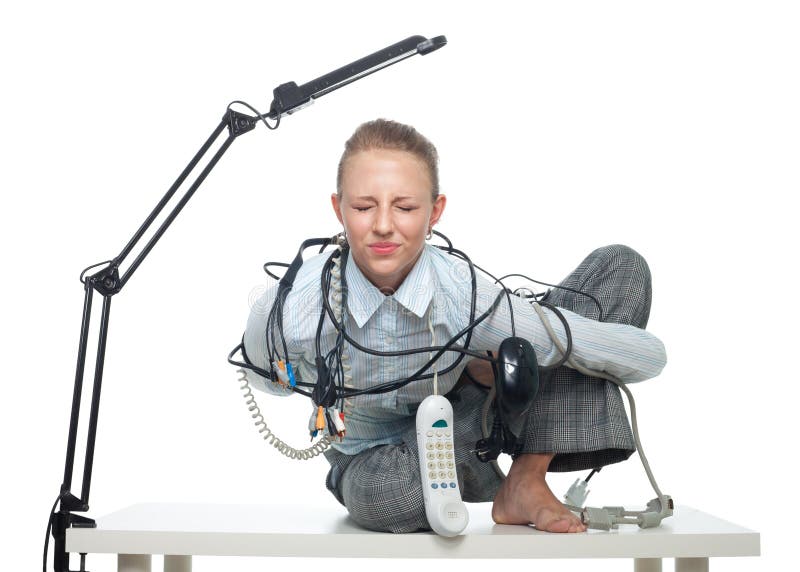 Constrained office worker stock image. Image of exercise - 15923999