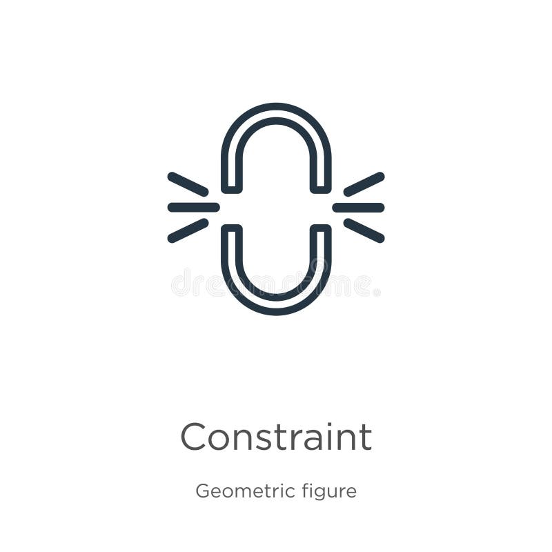 Outline Constraint Vector Icon. Isolated Black Simple Line Element ...