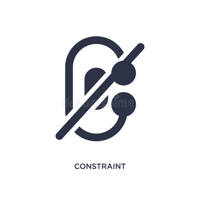 Constraint Icon Vector Sign and Symbol Isolated on White Background ... Constraint Icon Vector Sign and Symbol Isolated on White Background ...