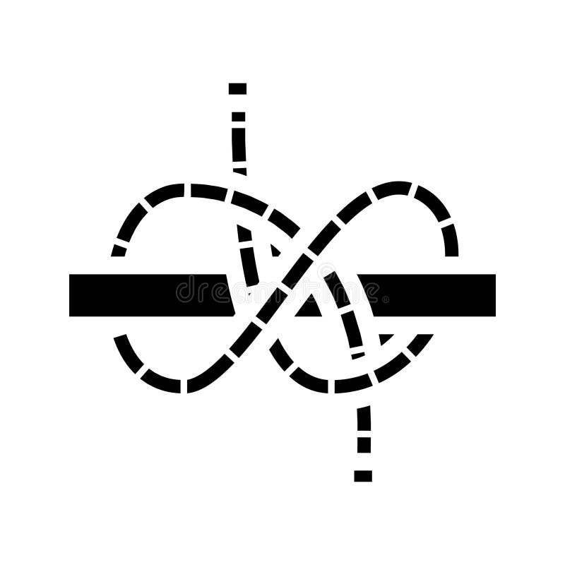 Constrictor Nautical Knot Glyph Icon Vector Illustration Stock ...
