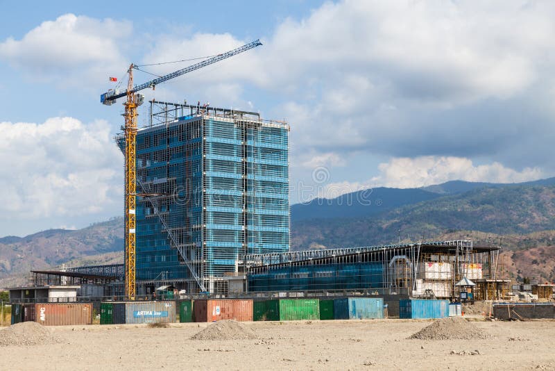 Construção Nova Do Consctuction Em Dili - Capital De Timor-Leste Foto ...