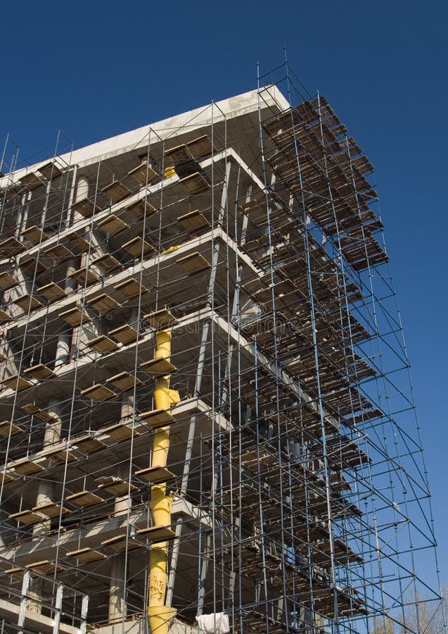 Scaffolding and skyscraper stock image. Image of daytime - 12239205