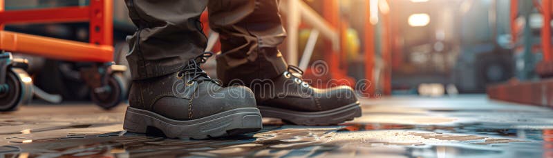 Construct a 3D Image of High Standard Safety Footwear for Factory ...