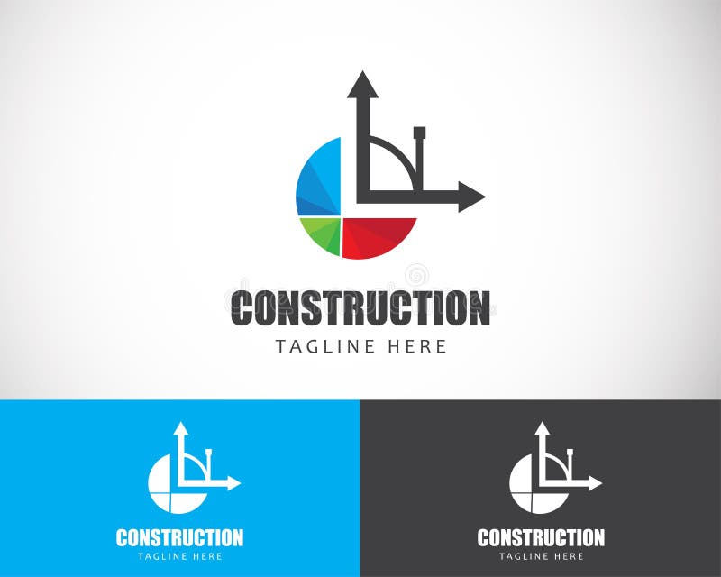 Construct Logo Creative Arrow Diagram Logo Concept Building Stock ...