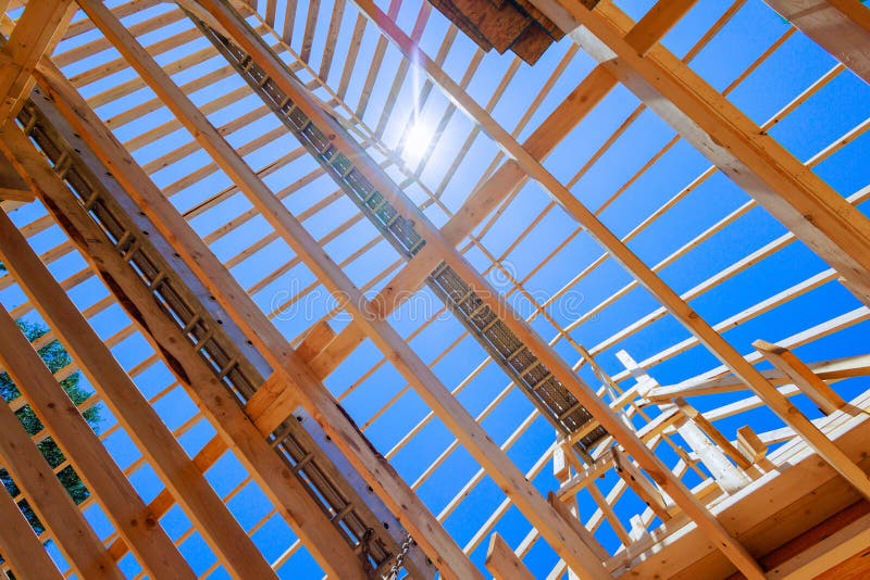Construct Wooden Roof Beams Using Trusses Frames, Rafters, a Joists ...