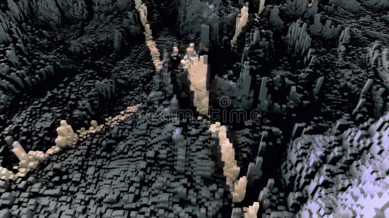 Constructed Dark Shapes in Animation. Motion Stock Illustration ...