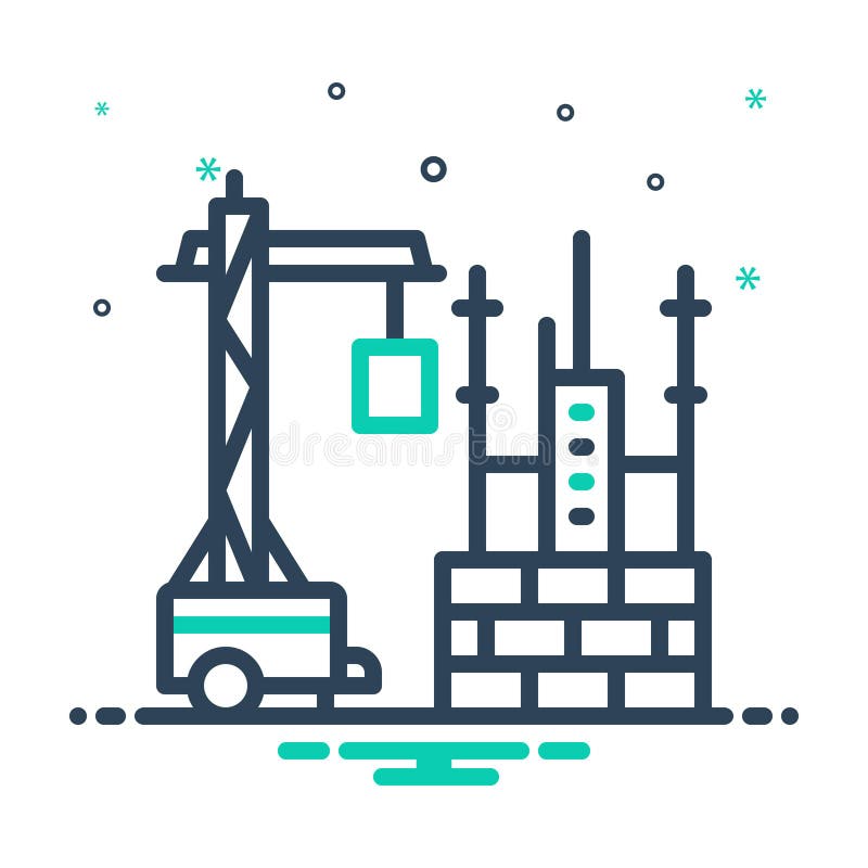 Mix Icon for Constructed, Build and Tools Stock Vector - Illustration ...