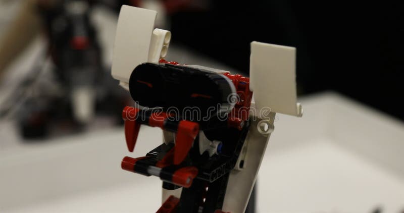 Constructed Robot-snake with Red Teeth Stock Footage - Video of factory ...