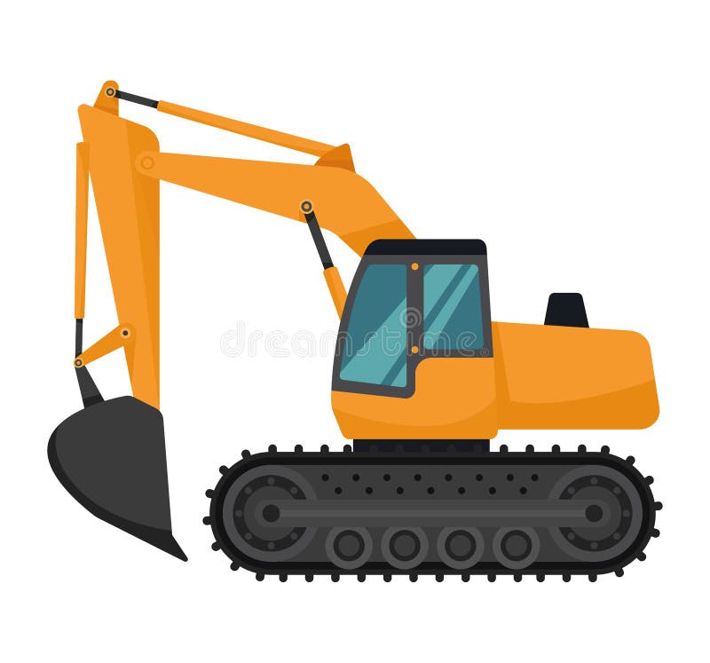 Constructie Van Graafmachines Vector Illustratie - Illustration of ...