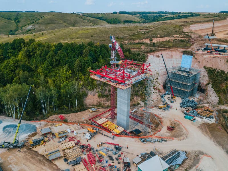 Constructing Concrete Pillars of the Bridge. Construction of the New ... Constructing Concrete Pillars of the Bridge. Construction of the New ...