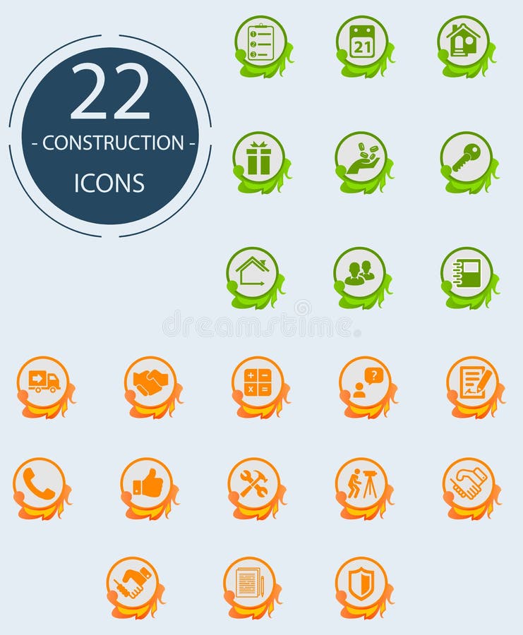 Constructing icons stock vector. Illustration of builder - 78415635